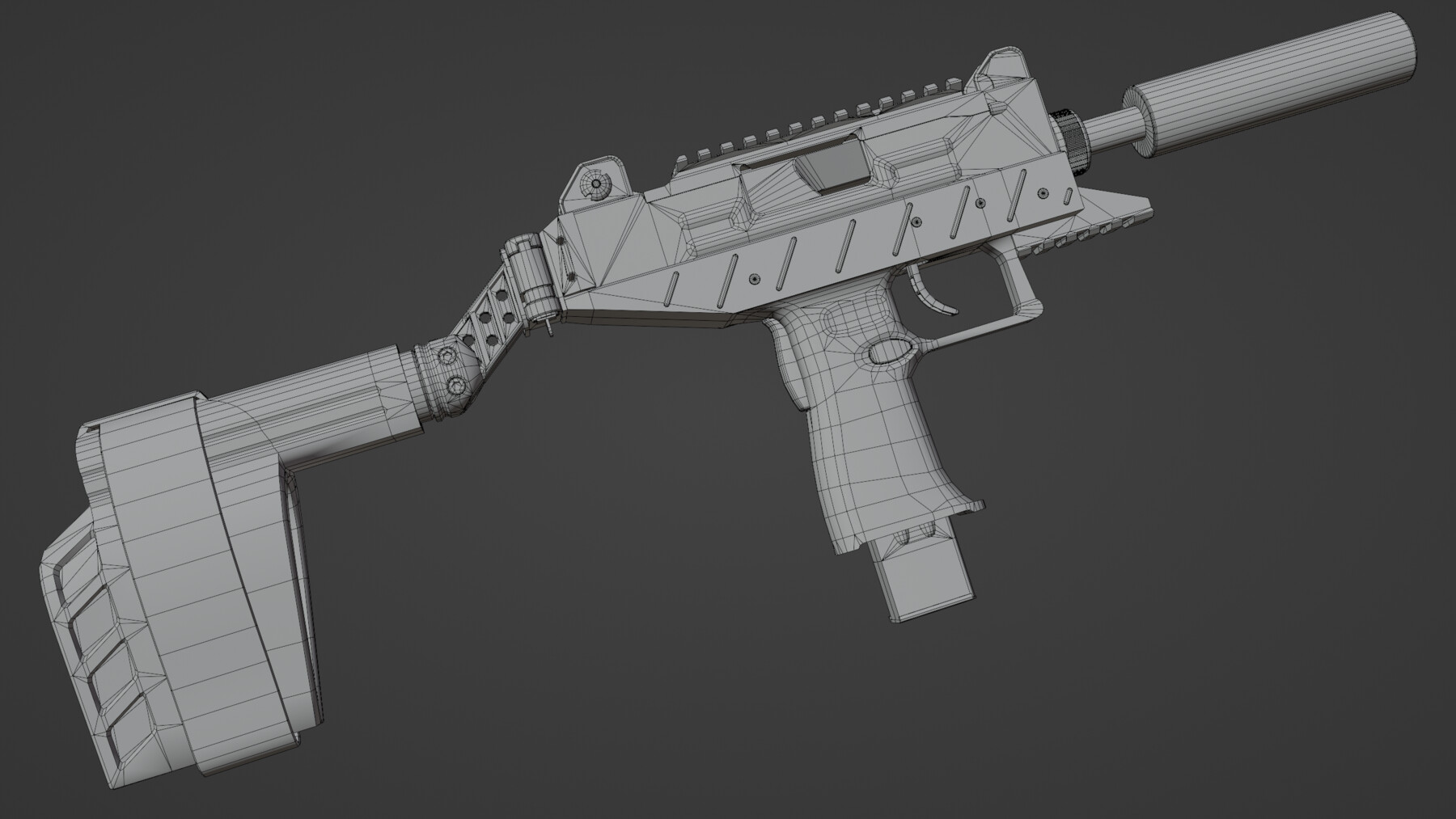 ArtStation - UZI PRO - Midpoly - Blockout - Basemesh | Resources