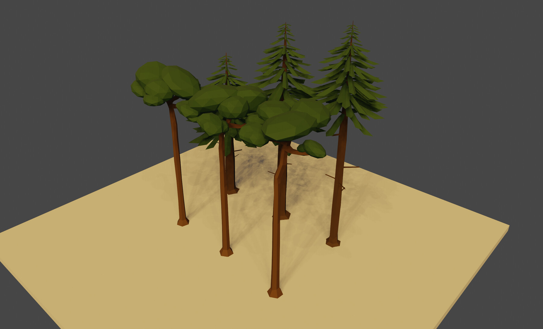 ArtStation - Low Poly Forest Trees | Game Assets