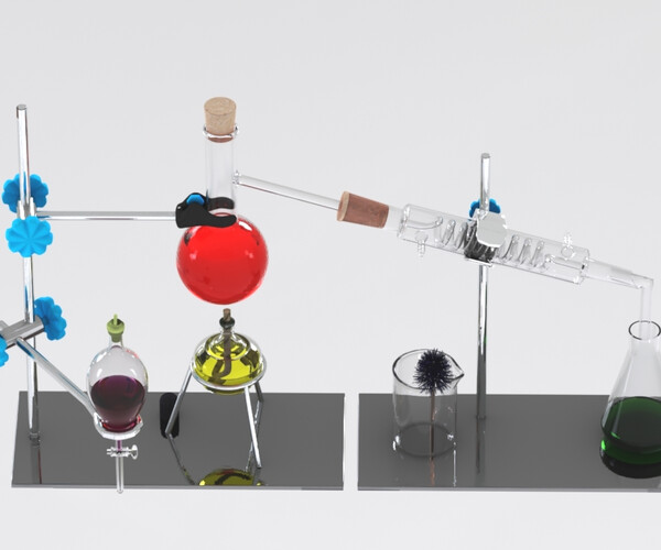 ArtStation - Chemistry Laboratory Glassware (Condenser) | Resources