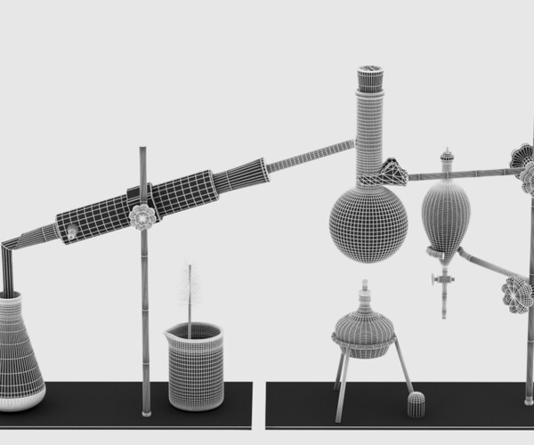 ArtStation - Chemistry Laboratory Glassware (Condenser) | Resources