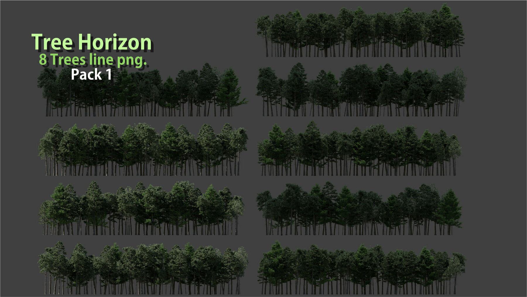 ArtStation - Trees LIne. Trees Horizon. Cutout | Resources