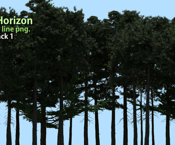 ArtStation - Trees LIne. Trees Horizon. Cutout | Resources