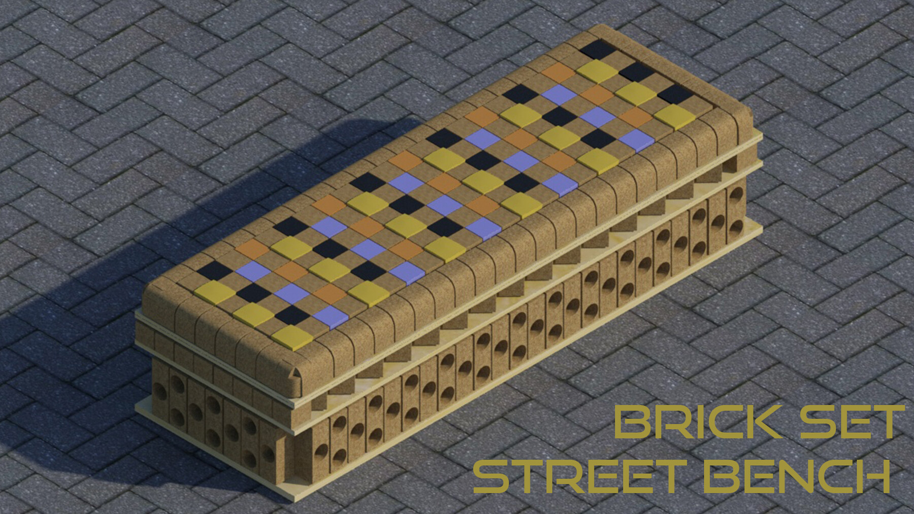 ArtStation - Brick set bench | Resources