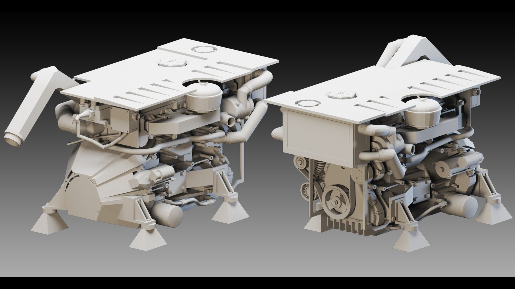 ArtStation - 11 Industrial Engines- High detail 3d models | Resources