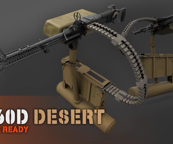 ArtStation - M60D desert | Game Assets