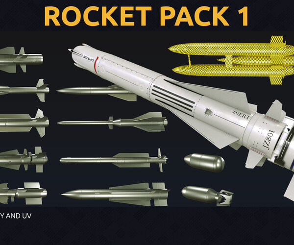 ArtStation - rocket pack - rocket VOL 01 3D model | Game Assets