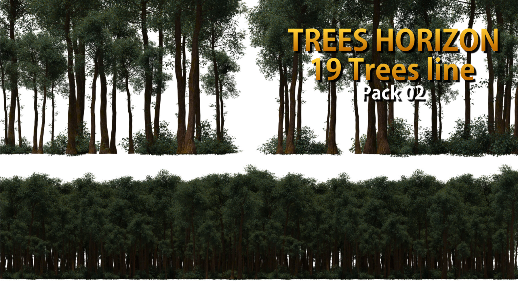 ArtStation - Trees Line. Trees Horizon. Cutout. Pack 02 | Resources