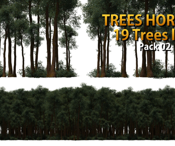 ArtStation - Trees Line. Trees Horizon. Cutout. Pack 02 | Resources