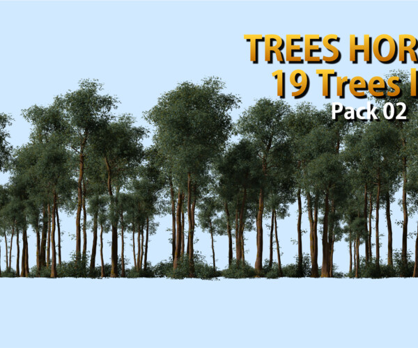 ArtStation - Trees Line. Trees Horizon. Cutout. Pack 02 | Resources