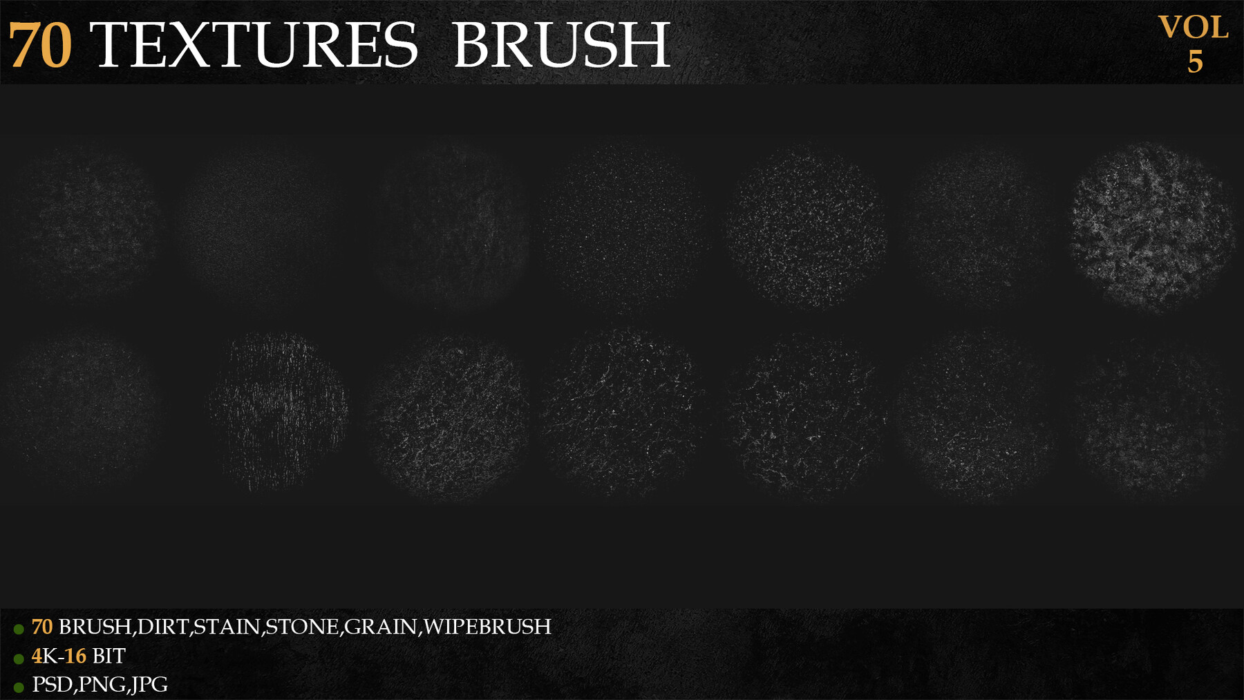ArtStation - 70 TEXTURES BRUSH-VOL 5 | Brushes