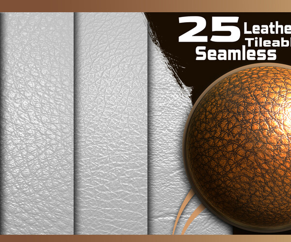 ArtStation - 25 Seamless Leather Alpha vol.1 | Brushes