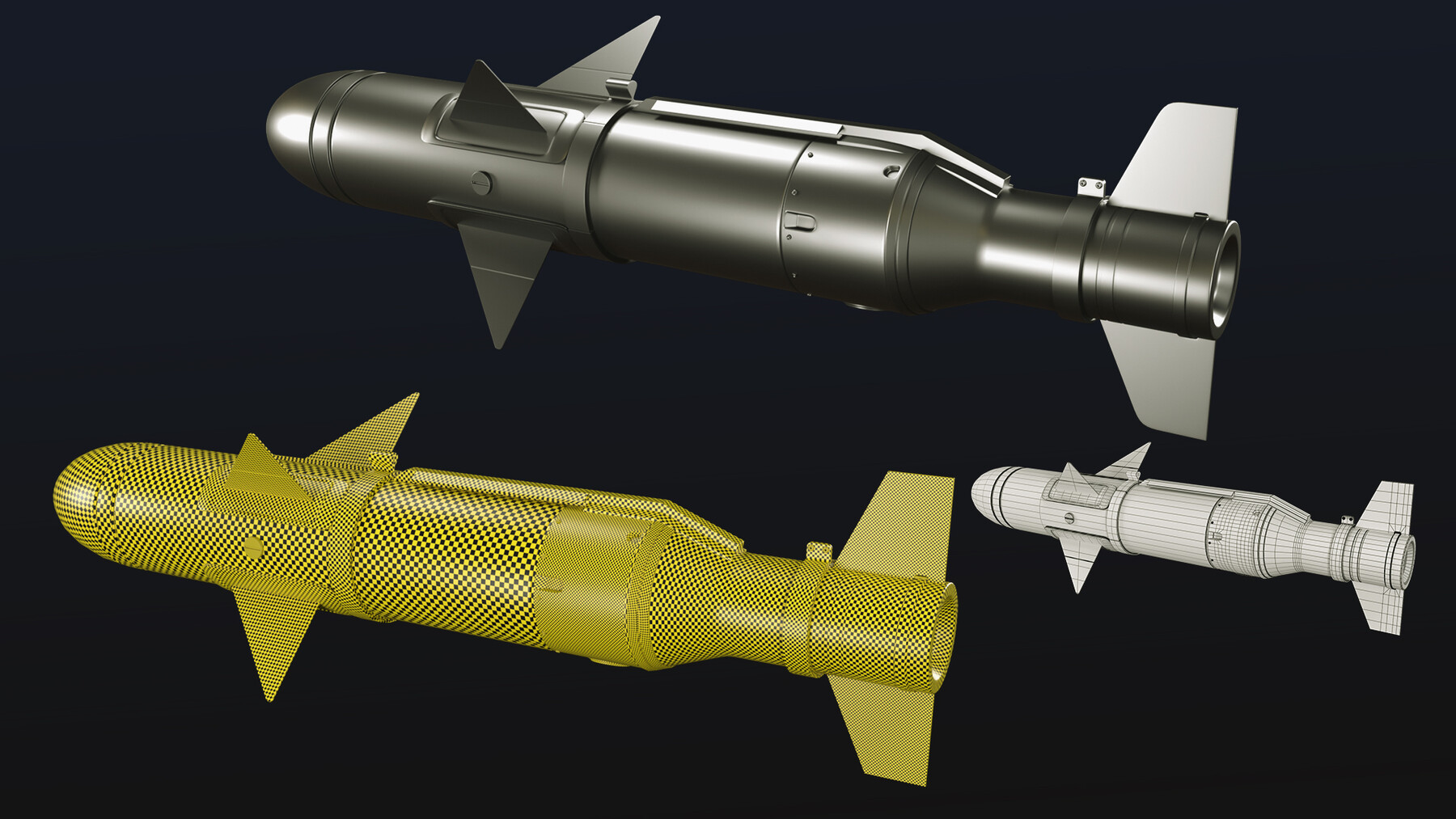 ArtStation - rocket full pack - rocket 3D model | Game Assets