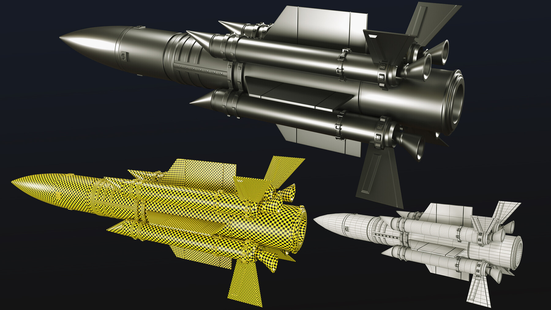 ArtStation - rocket full pack - rocket 3D model | Game Assets