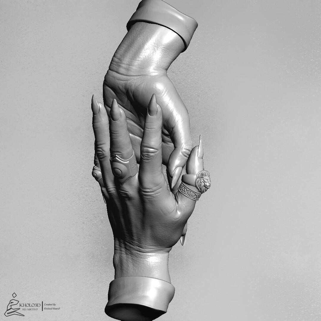 ArtStation - Crystal with Sorceress Hands Timelapse + Project Files ...