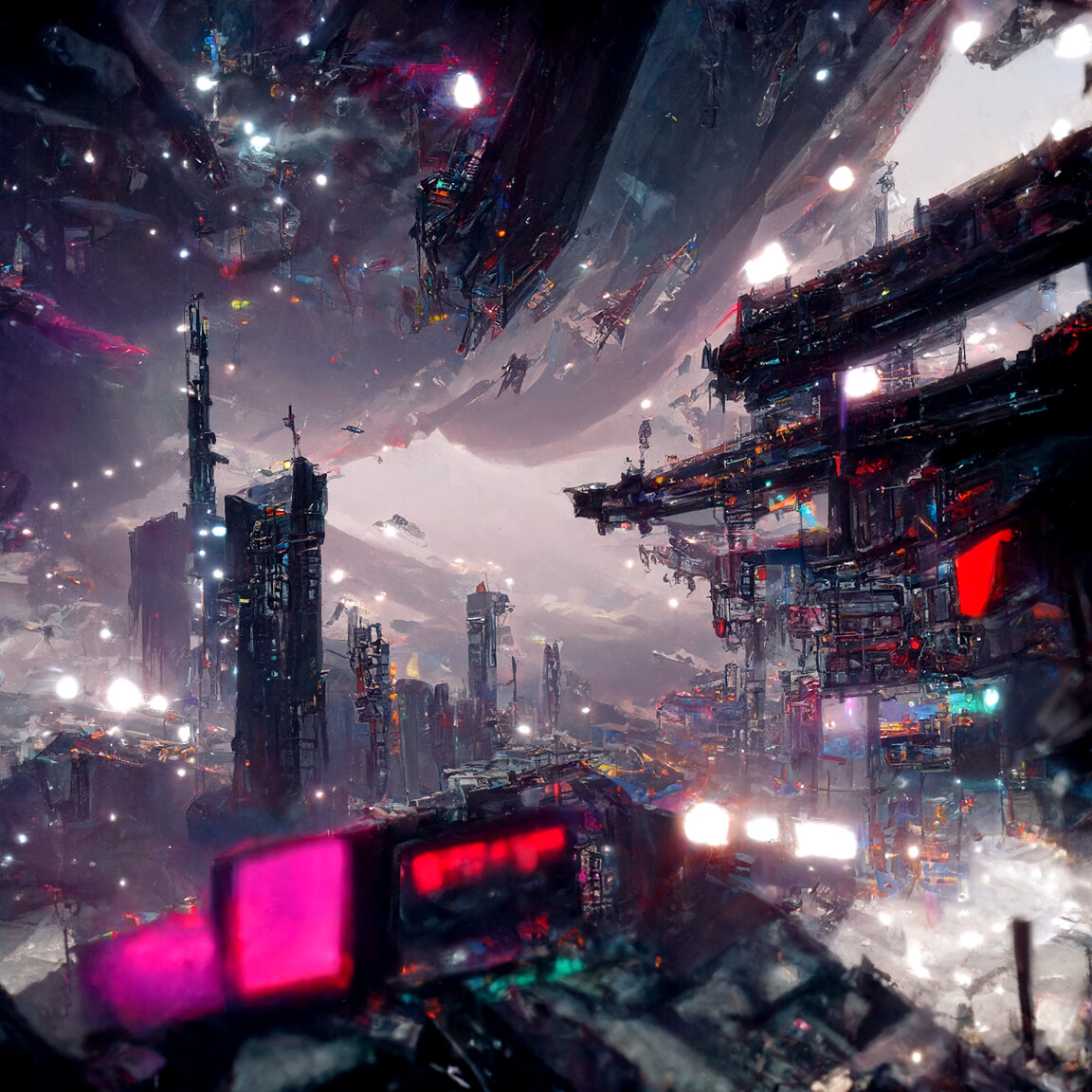 ArtStation - Cyber Punk SpaceScape | Artworks