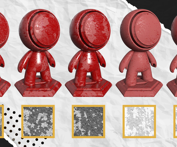 ArtStation - MEGA PACK --- 255 High Quality Roughness Map vol.1 | Brushes