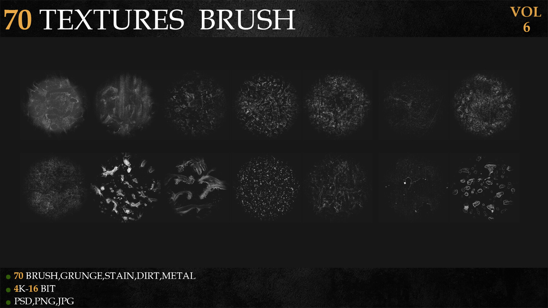 ArtStation - 70 TEXTURES BRUSH-VOL 6 | Brushes