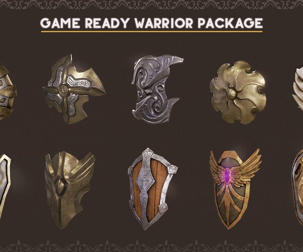 ArtStation - 60 WARRIOR SHIELDS | Game Assets
