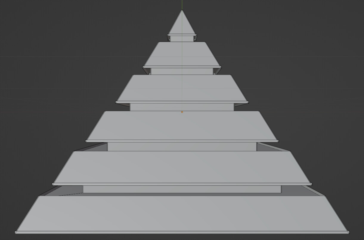 ArtStation - Pyramid with Squared Spike with Entrance | Game Assets