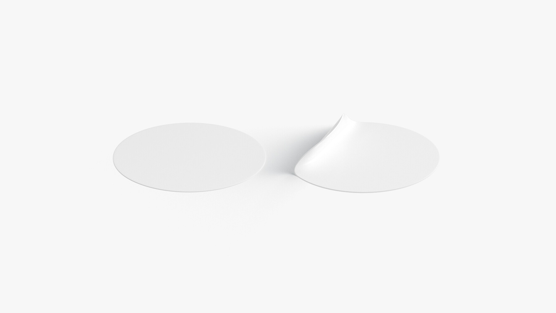 ArtStation - Two White Round Stickers - smooth and curved sticky labels ...
