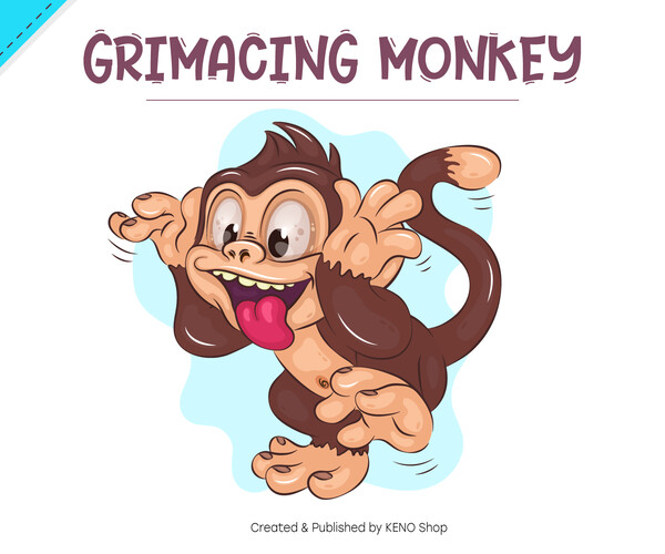 ArtStation - Grimacing Cartoon Monkey. Crafting, Sublimation. | Artworks