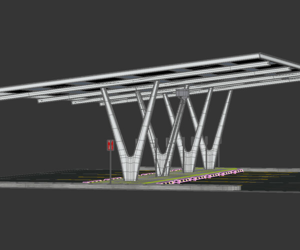 ArtStation - Electric Vehicle Charging Point EV Station 01 3D Model ...