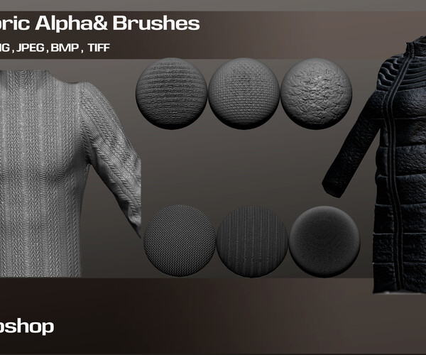 ArtStation - 155 Fabric Alpha & Brushes VOL 04 | Brushes