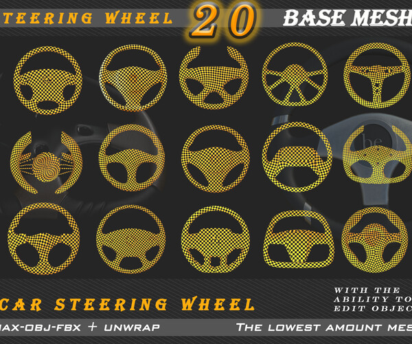 ArtStation - 20 car steering wheel | Game Assets