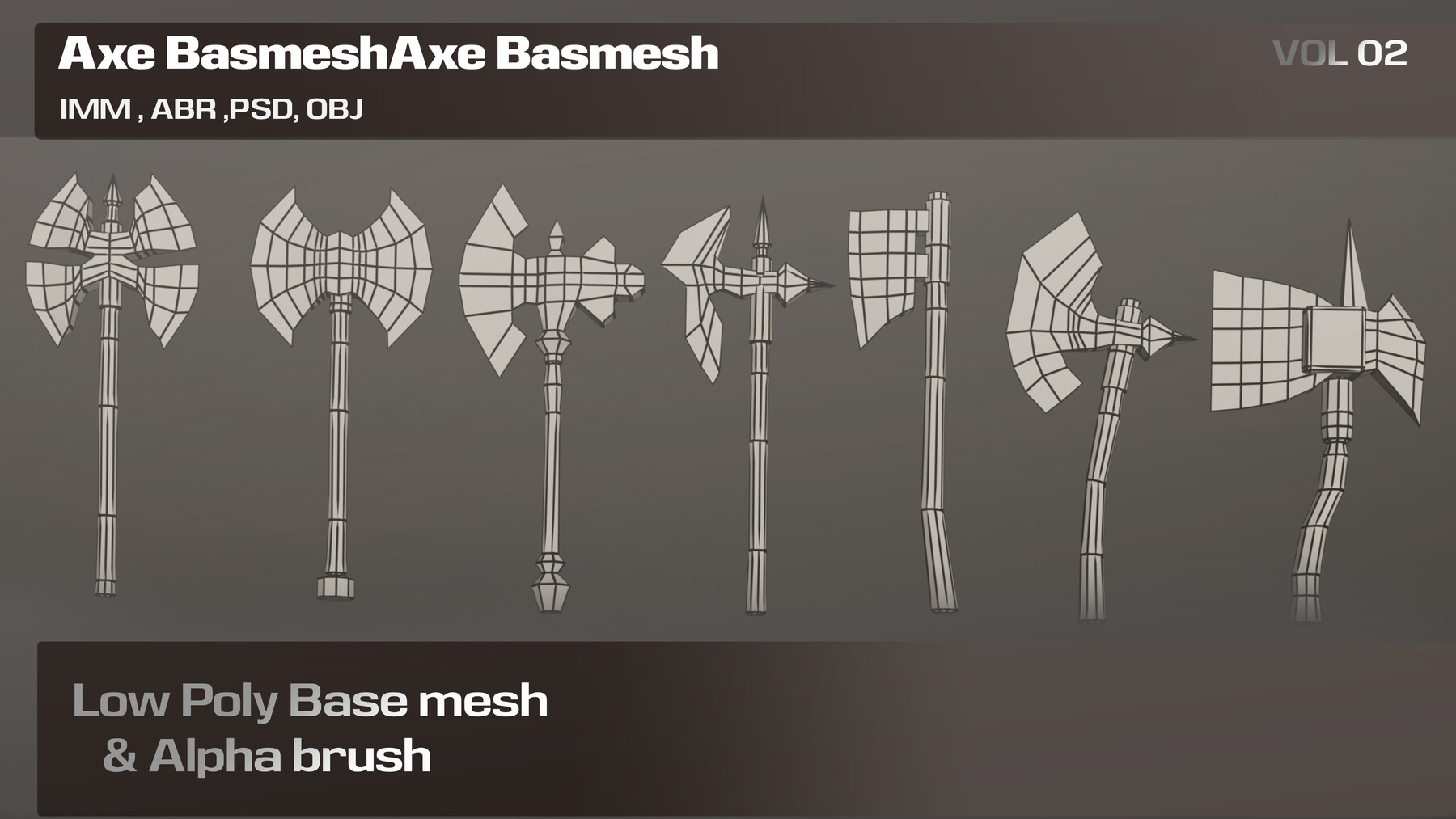 ArtStation - Axe Base Mesh VOL2 | Game Assets