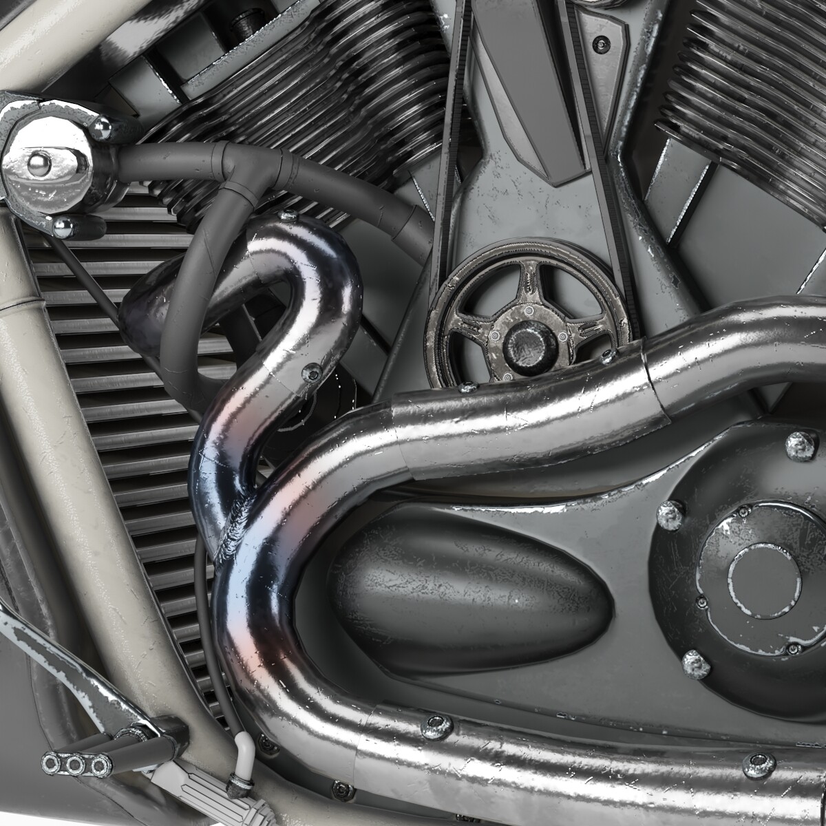 ArtStation - Motor Harley Davidson 3d model | Resources