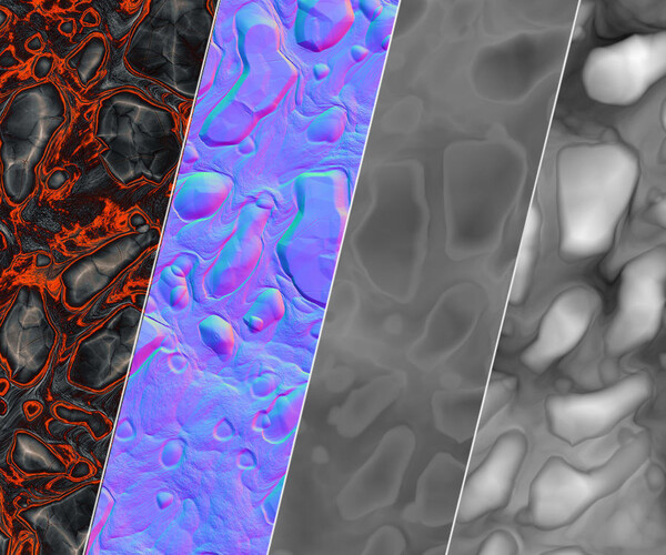 ArtStation - Stylized Lava | Substance Designer | Game Assets