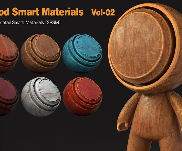ArtStation - 20 high detailed wood smart materials-Vol_02 | Game Assets