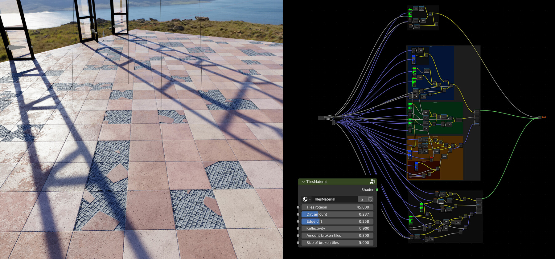 ArtStation - Free procedural tile material | Resources