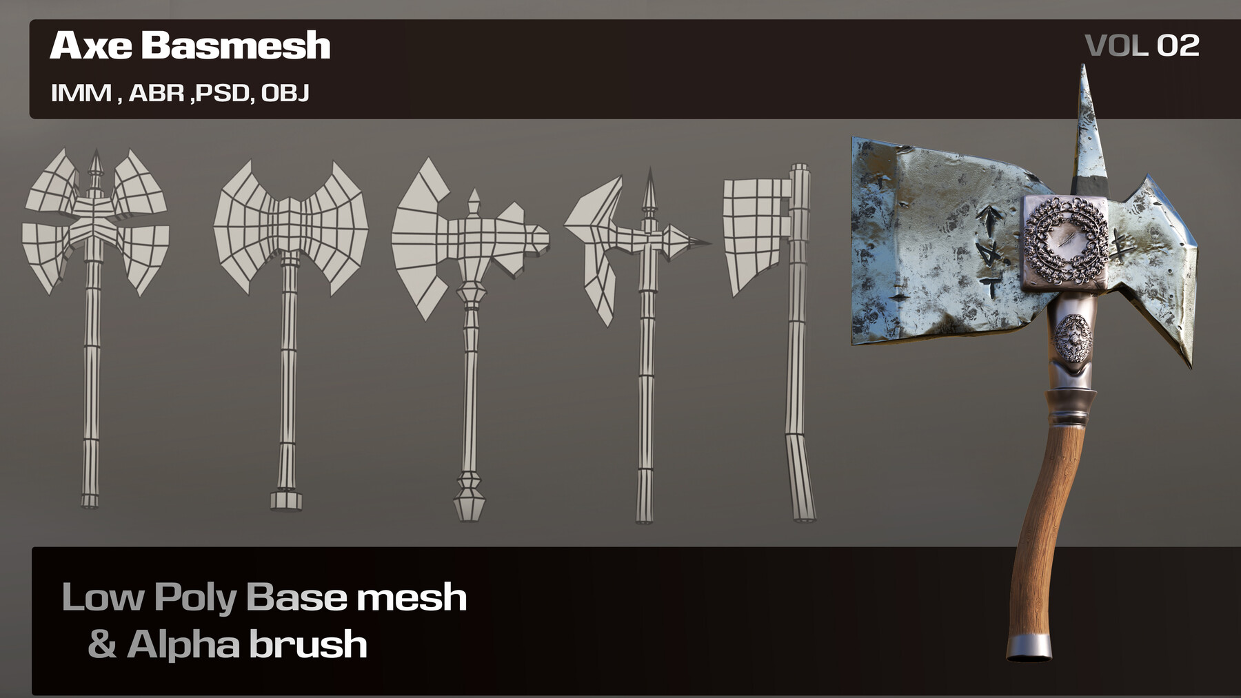 ArtStation - Axe Base Mesh VOL2 | Game Assets