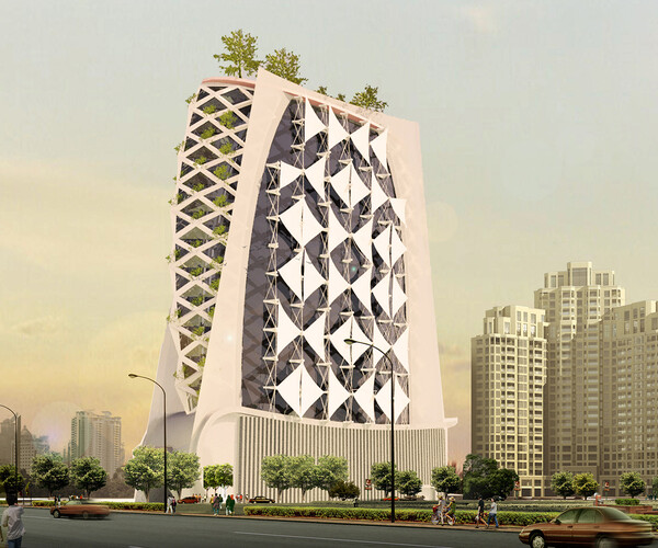 ArtStation - Sustainable Modern Tower | Resources