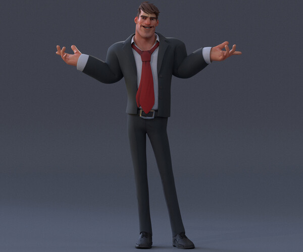 ArtStation - Boss Cartoon Rig | Game Assets