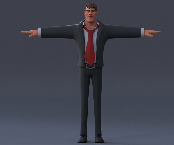 ArtStation - Boss Cartoon Rig | Game Assets
