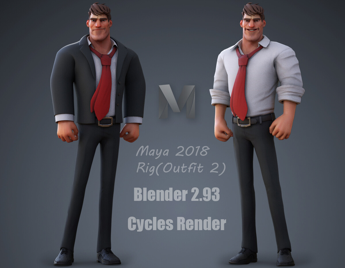 ArtStation - Boss Cartoon Rig | Game Assets