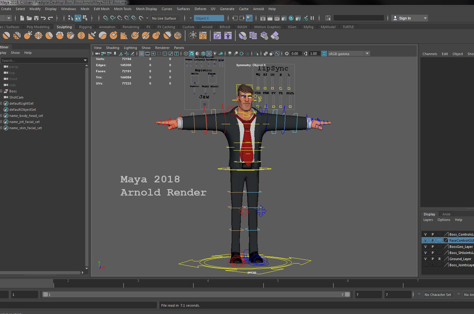 ArtStation - Boss Cartoon Rig | Game Assets