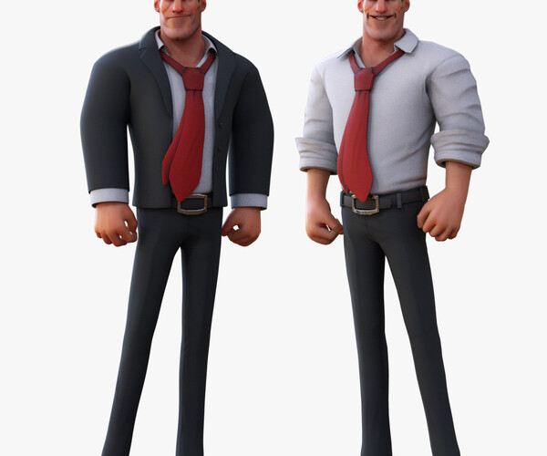 ArtStation - Boss Cartoon Rig | Game Assets