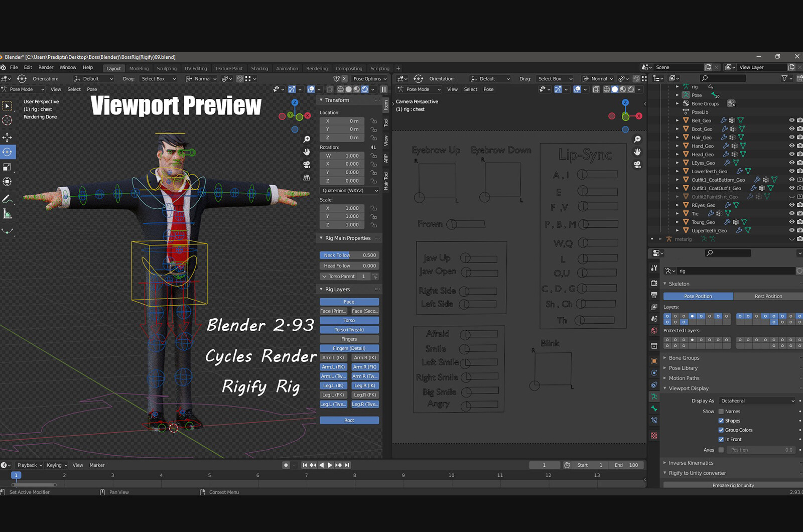ArtStation - Boss Cartoon Rig | Game Assets