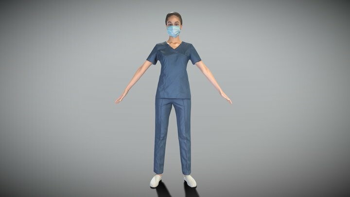 ArtStation - Young nurse ready for animation 348 | Game Assets