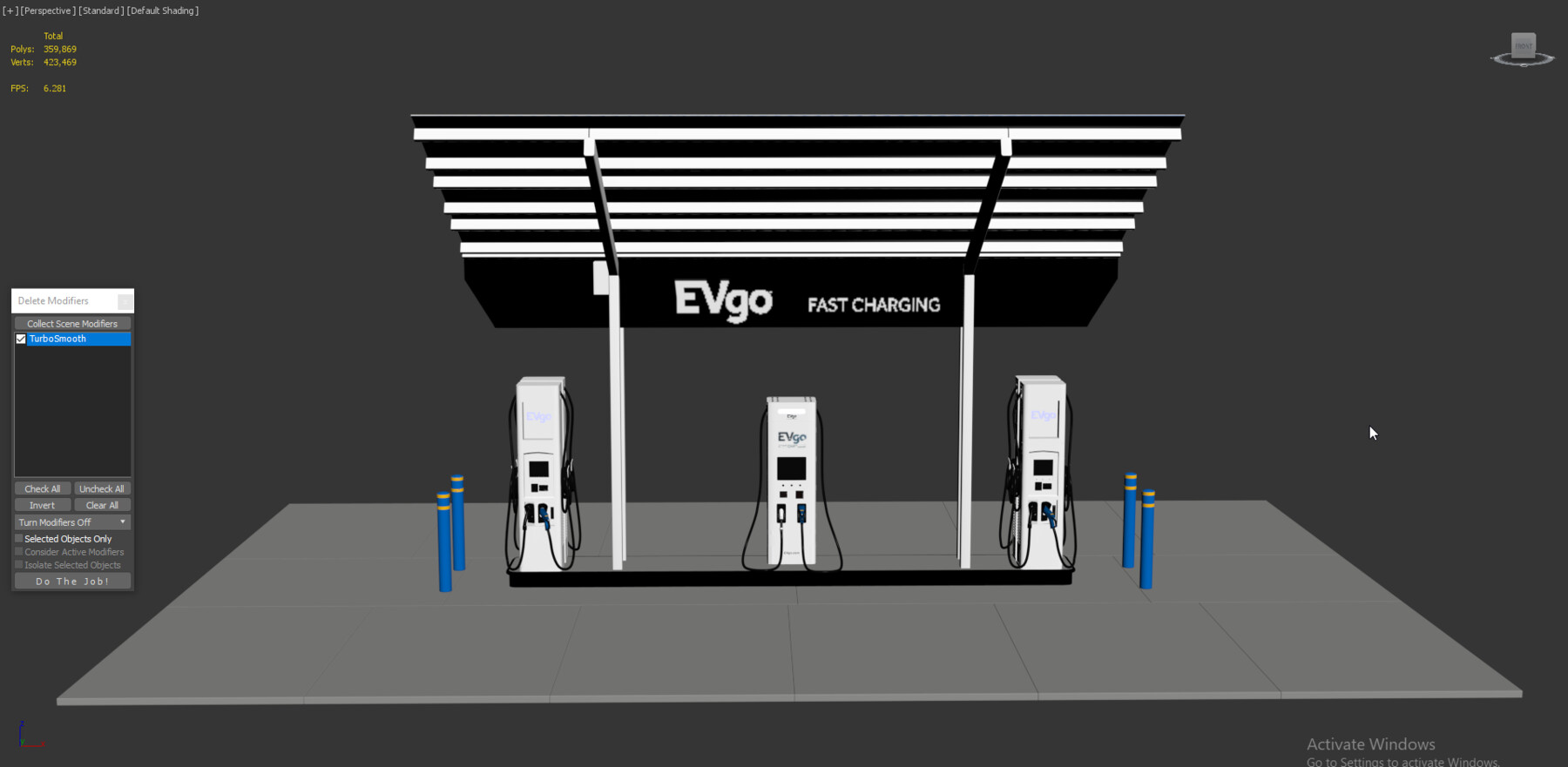 ArtStation - Electric Vehicle Charging Point with EV Station 02 3D ...
