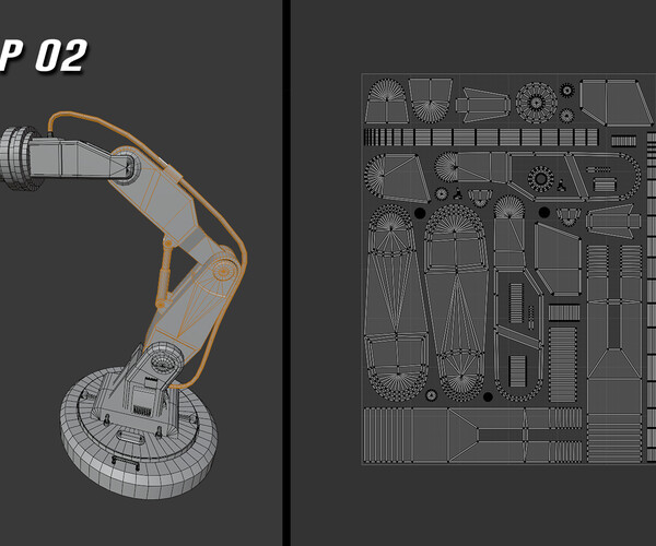 ArtStation - Mechanical Arm | Lowpoly | 4k Textures | Rigged | Resources