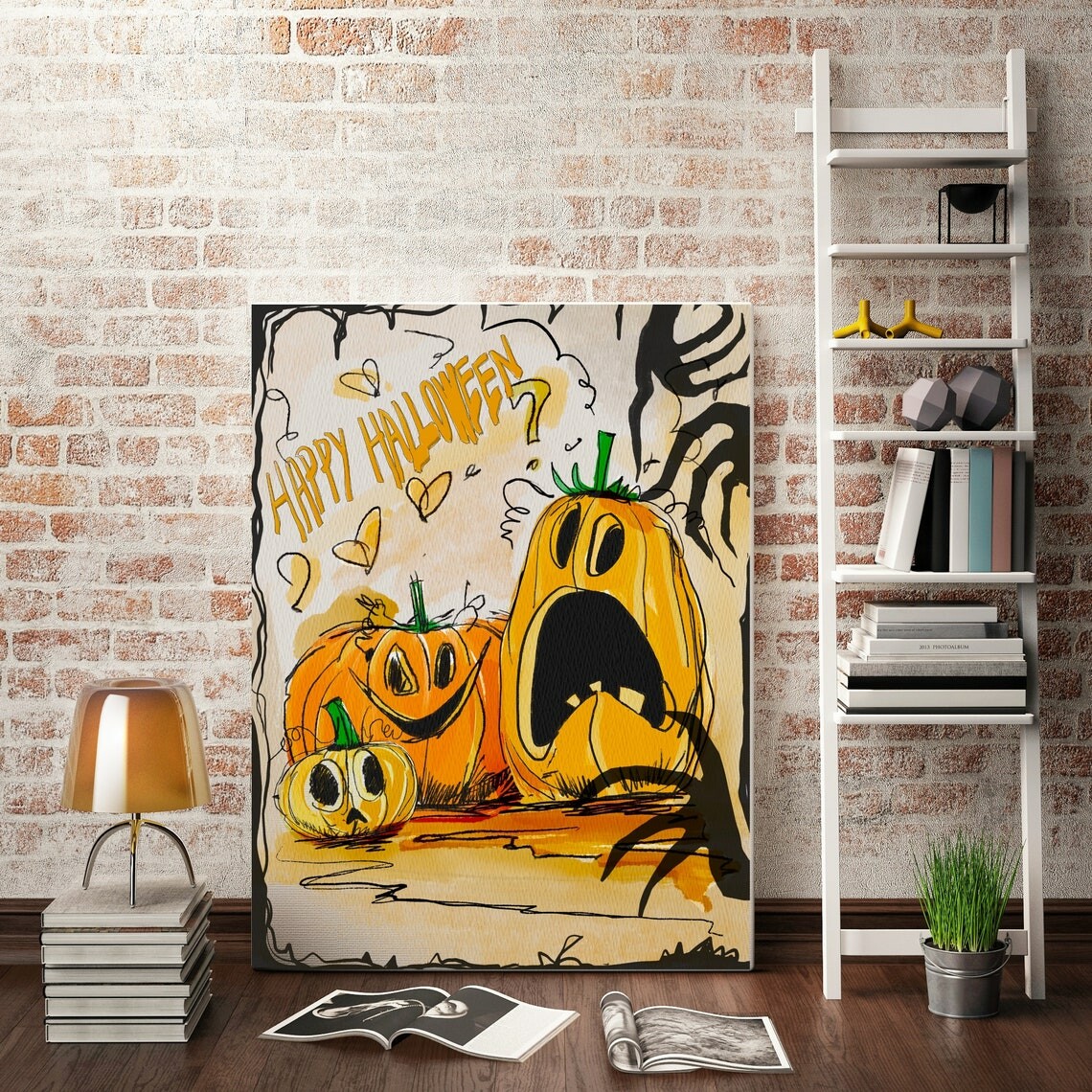 ArtStation - Halloween Print Art Print,Pumpkin Printable Wall Art, Fall ...