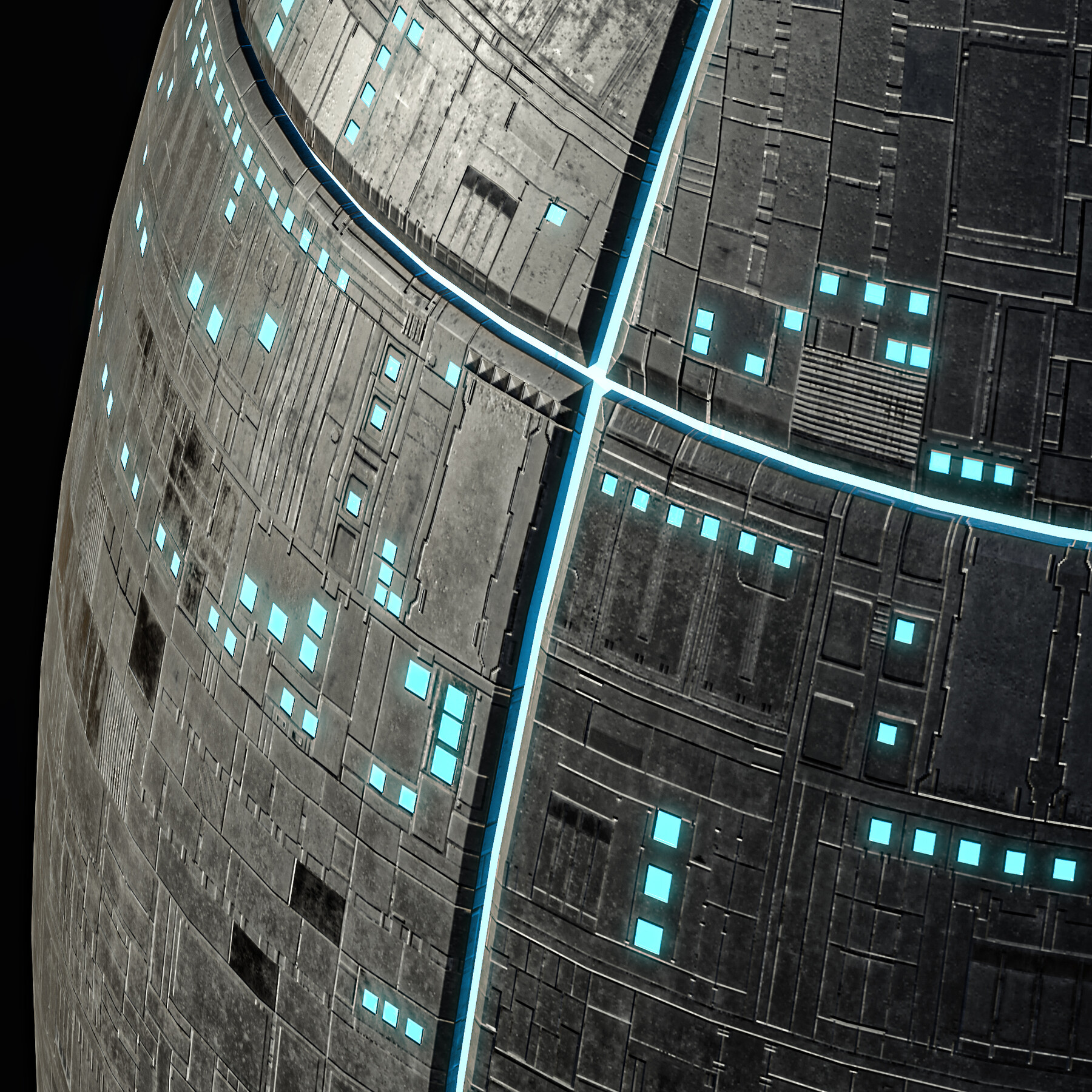 ArtStation - Space Station sphere Borg Spaceship | Game Assets