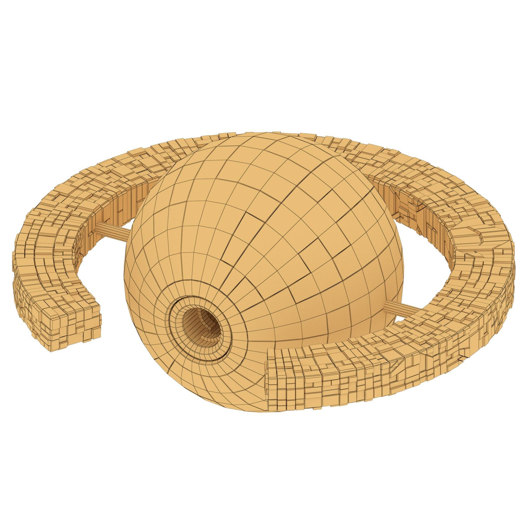 ArtStation - Space Station Sphere Mothership Lowpoly | Game Assets