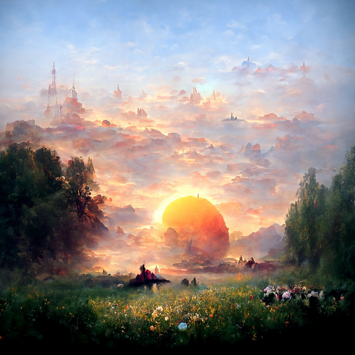 ArtStation - Sunset Meadow | Artworks