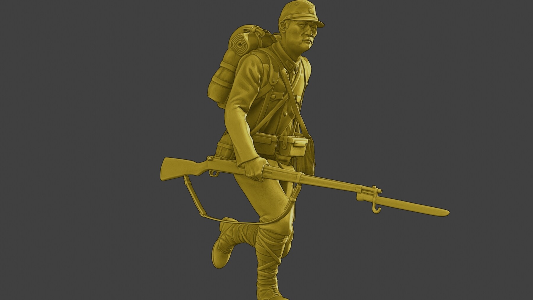ArtStation - Japanese soldier ww2 Run2 J2 | Resources