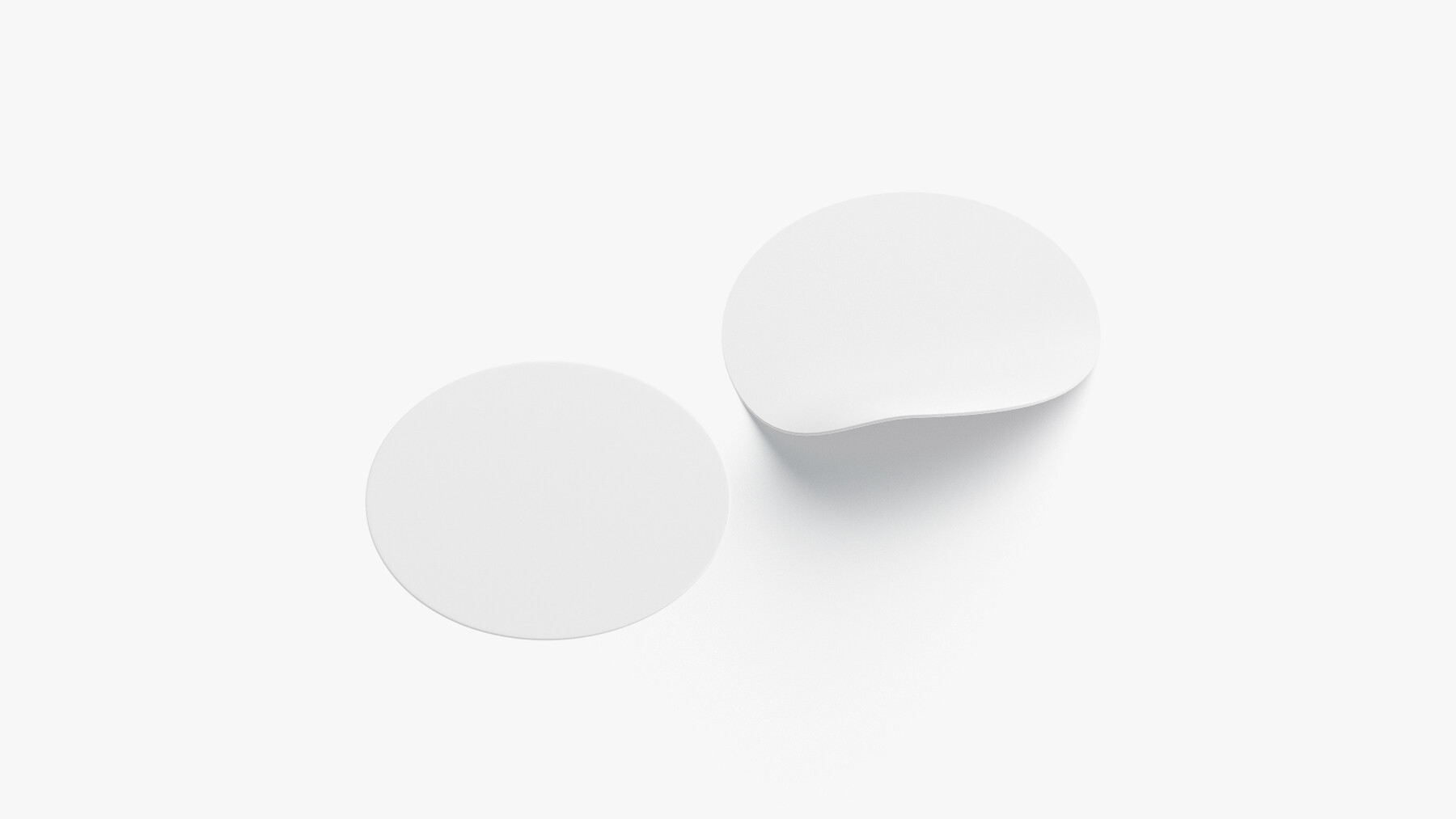 ArtStation - Two White Round Stickers - smooth and bended adhesive ...